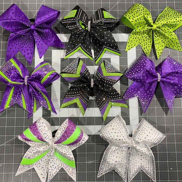 Rhinestone Template for Cheer Bows Silhouette File Download All Over ...