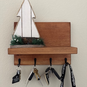Key Holder for Wall With Basket Shelf, Cubby, Mail Organizer for ...