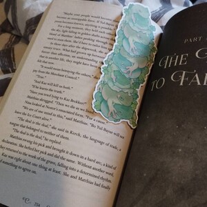 Frog Stack Bookmark Frog Art Cute Bookmark Laminated Cottagecore Book ...