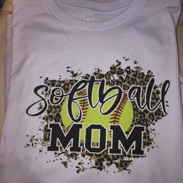 Softball Mom Cheetah Print PNG – Sublimation Design (digital Download ...