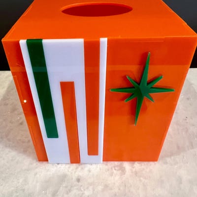 Mid Century Modern Tissue Box Cover modline Design Retro Style Tissue ...