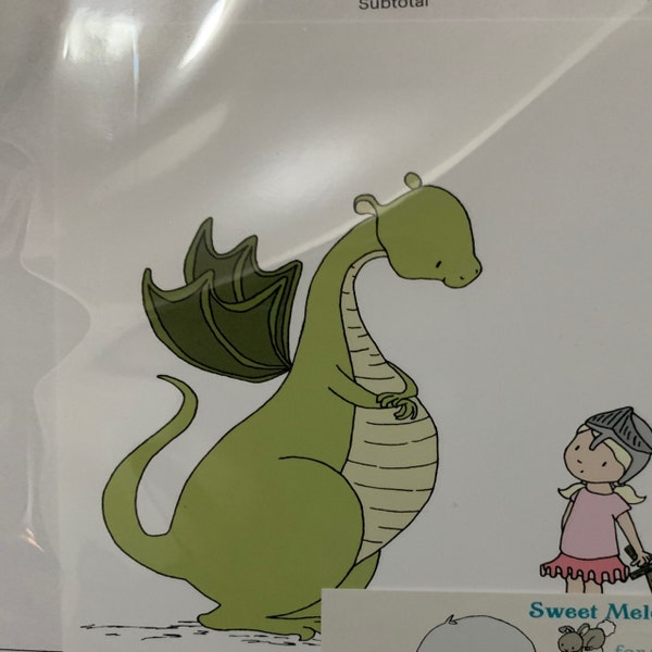 Girl and Dragon Art, Girl Meets Dragon Nursery Art Print, Kids ...