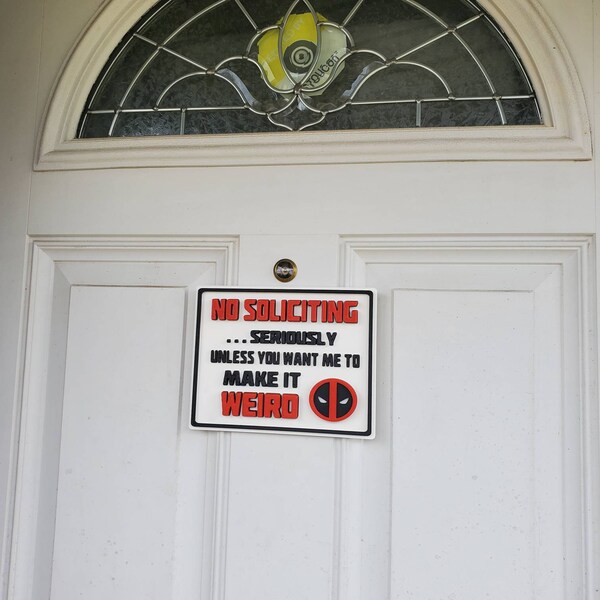 Funny No Soliciting Sign | Anti-hero Inspired Door Sign | 2 Sizes ...