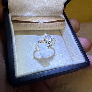 Vintage Alexandrite Engagement Ring, Unique 14k Solid Gold Diamond Ring ...