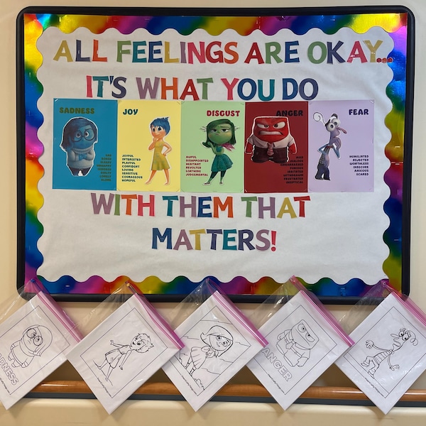 Inside Out Bulletin Board Decor | Social Worker Decor | Elementary School | Pixar Inspired - Etsy