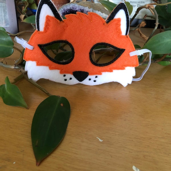 Fox Party Mask - Fox Photo Prop - Fox Party Favor - Fox Felt Mask- Fox ...