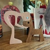 Handmade Family Puppy Wooden Dog Decor Sculptures Craft Creative ...