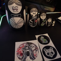 Sugar Skull Nesting Dolls Handpainted Matryoshka Set, Day of the Dead ...