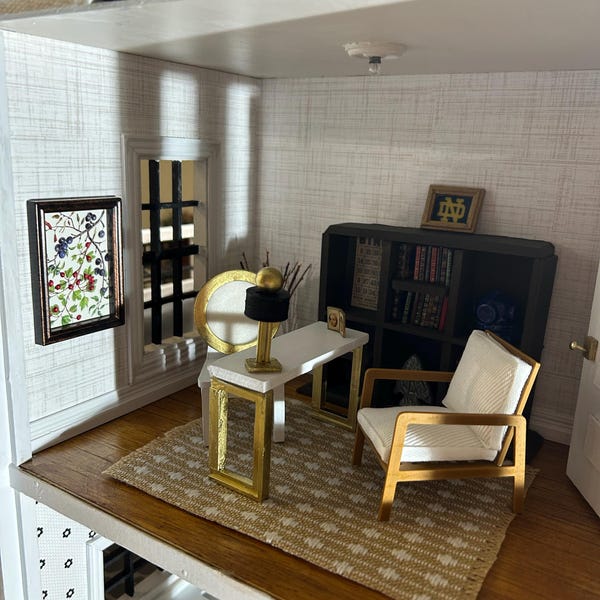 Dollhouse Area Rug, Modern Miniature Rug, Miniature Living Room Rug, 1: ...