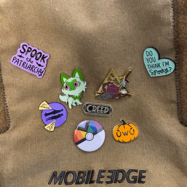 Creep Black and Gold Enamel Lapel Pin - Etsy