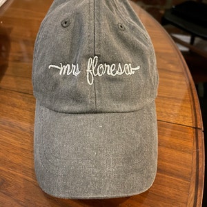 Personalized Baseball Hat, Custom Baseball Cap, Handwriting Script ...