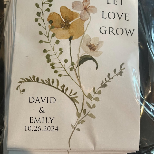 Baby Shower Seed Packet Favors, Baby Shower Favors, Baby in Bloom, Let ...