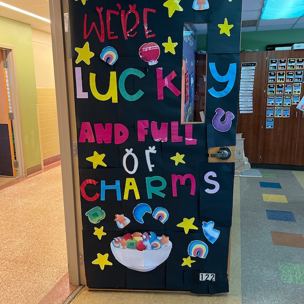 LUCKY CHARMS DOOR- Classroom Bulletin Board Door Decor-st. Paddy's ...