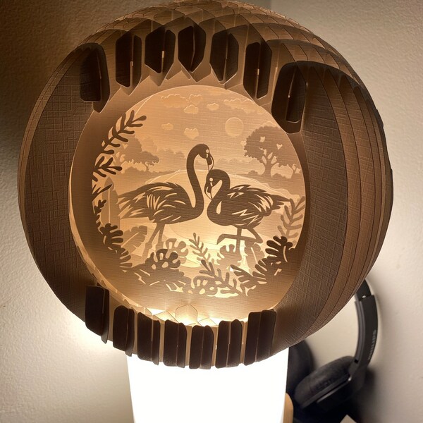 Flamingo Couple Sphere Pop up SVG for Cricut Projects, Scanncut ...