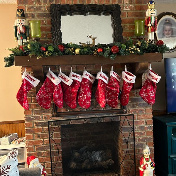 MINI Personalized Christmas Stockings, Glitter Names, Christmas ...