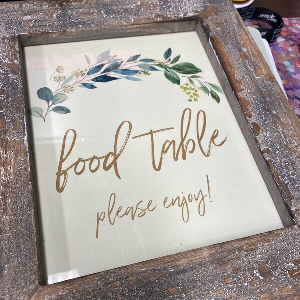 Food Table Sign, Printable Food Table Sign, Baby Shower, Birthday ...