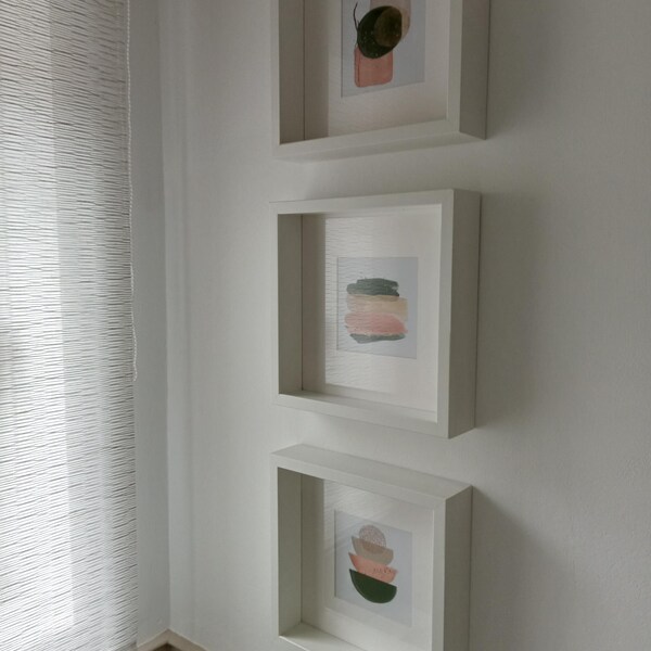 Abstract Print Set of 3, Green Printable Wall Art, Hallway Poster Set ...