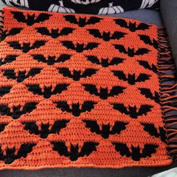 Batty Mosaic Crochet Pattern Bat Chart by Sixel Design - Etsy
