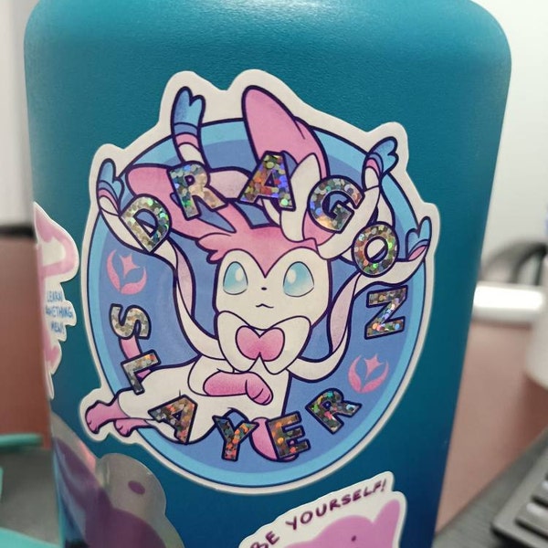 Dragon Slayer - Sylveon Pokemon Sticker (you Get TWO Stickers!) - Etsy