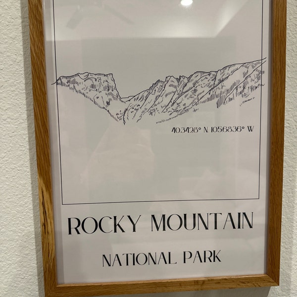 The Grand Teton National Park Poster Simple Sketch Fine Line Wall Art ...