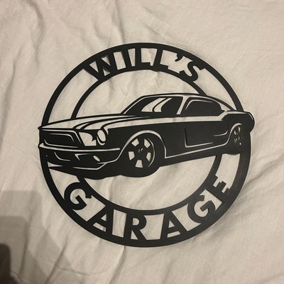 Personalized Metal Car Sign, Car Signs for Garage, Car Name Sign ...