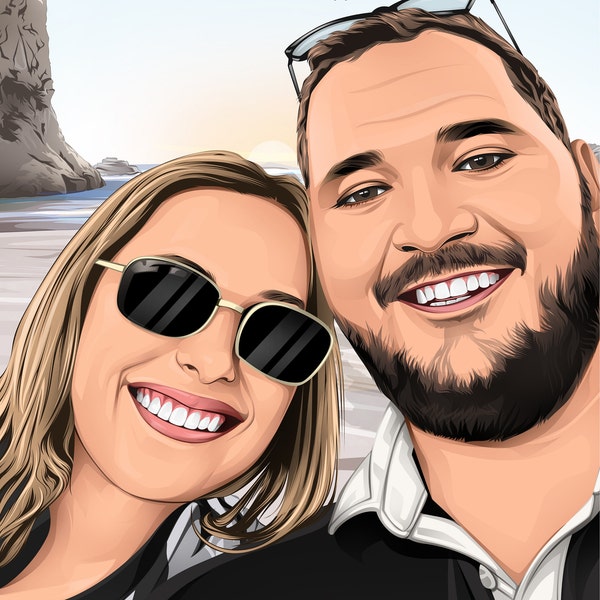 Cartoon Customized Portrait | Personalized Portraits | Gifts for ...