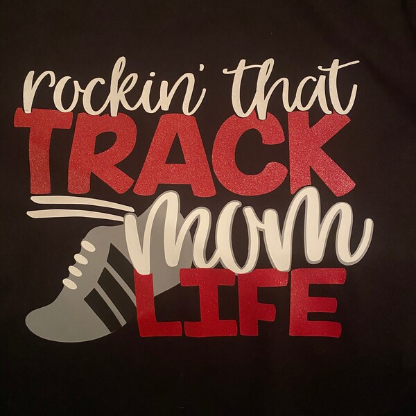 Rockin That Track Mom Life SVG, Track Mom SVG, Track SVG, Shirt Design ...
