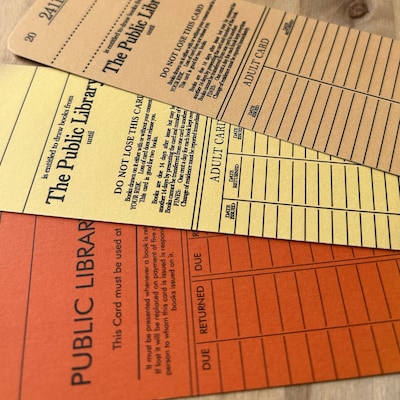 Old Fashioned Vintage Public Library Card Bookmark - Etsy