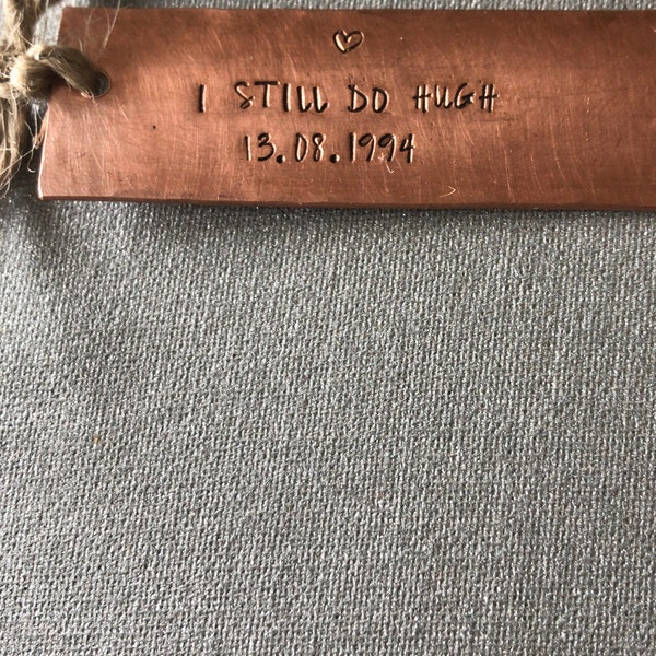 Personalised Hand Stamped Tree Hanging Charm Tree Memorial Wedding ...