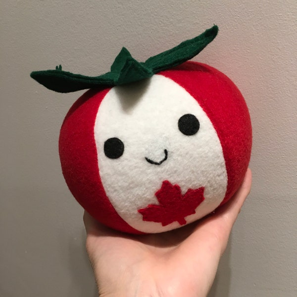 Tomato Fake Food Plush Vegetable Cute Polar Fleece Stuffed Toy Made in ...
