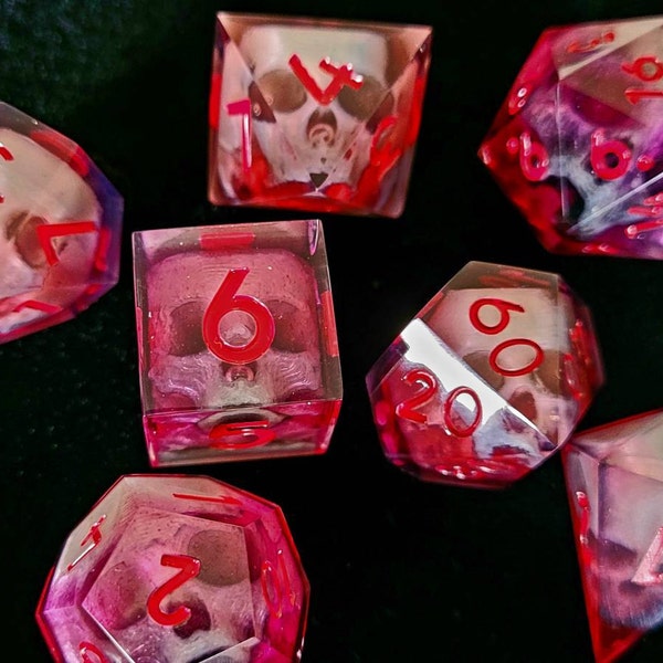 Dice Set Skull Sharp Edge, D&D Dice Set for Dungeons and Dragons D and D Polyhedral Dice Set ...