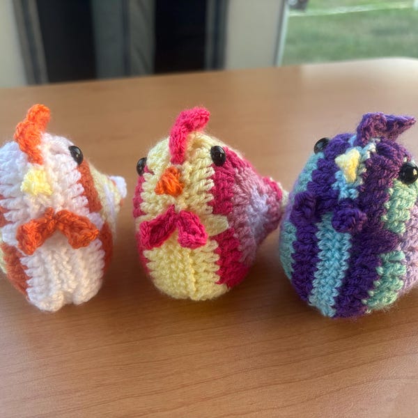 Crochet Pattern: Granny Square Chicken - Rustic Hen Crochet Decor ...