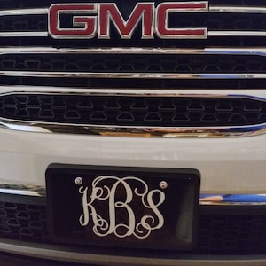 Black License Plate, Monogram Car Tag, Front License Plate Personalized ...