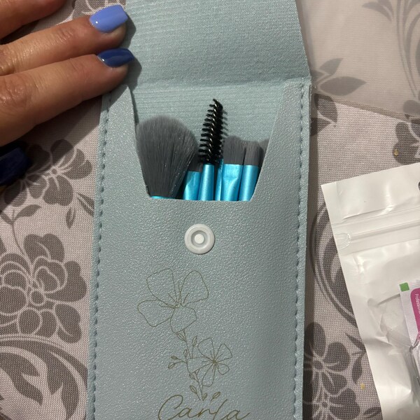 Personalized Makeup Brush Set, Bridesmaid Makeup Bag Brush, Seasonal ...