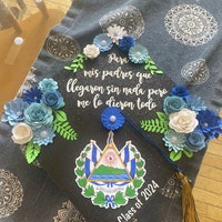 Graduation Cap Toppers/ Flower Graduation Cap/ Glitter Graduation Cap ...