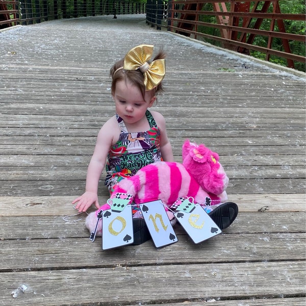 Alice in Onderland High Chair Banner, Wonderland First Birthday Banner ...