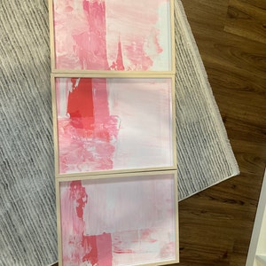 Hot Pink Wall Art Set of 3 Prints Set of 3 Pink Prints Light Pink Print ...