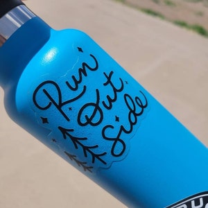 Run Sticker, Sticker for Runner, Water Bottle Sticker, Runner Sticker ...