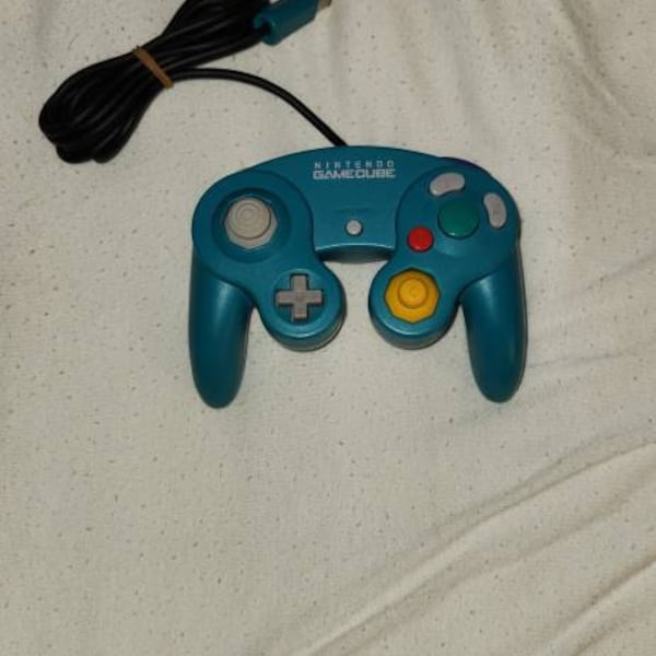 Authentic Official Nintendo Gamecube Controller - Emerald Blue - Tight ...