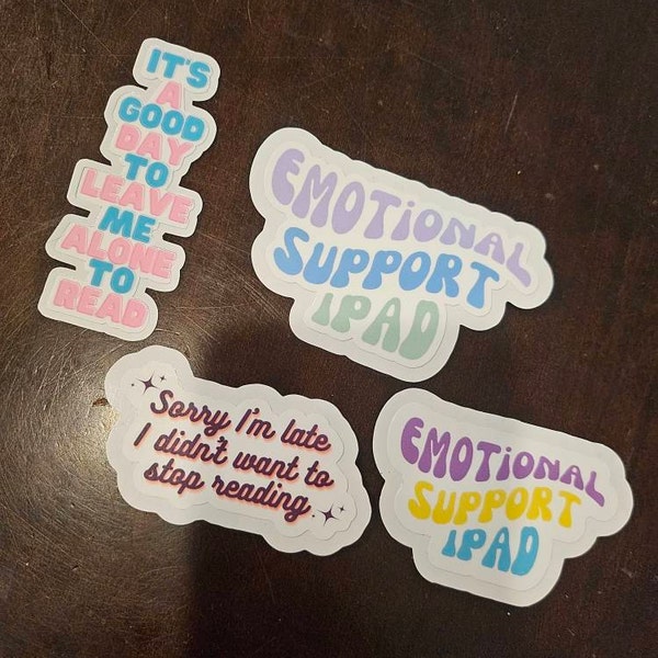 Emotional Support iPad Sticker | Funny Tech Sticker | Waterproof Vinyl ...