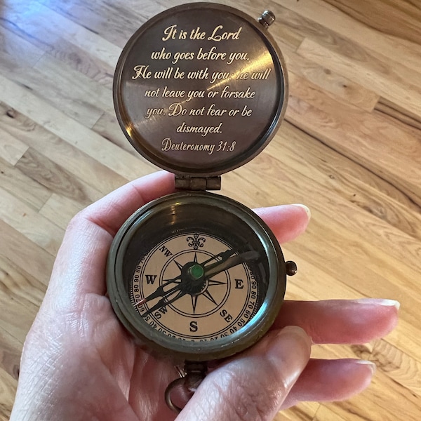 Compass, Engraved Compass, Baptism Gift, Baptism Compass, First ...