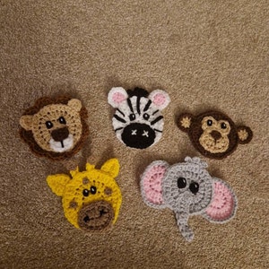 Animals of Africa Applique Pack Crochet Pattern Digital Download - Etsy