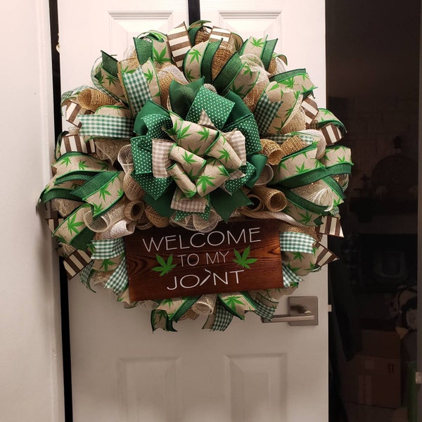 Weed Welcome Sign, 420 Friendly Home Decor, Marijuana Welcome Wall Hang ...