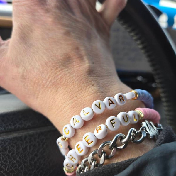 Little Words Project Bracelet, Custom Beaded Friendship Bracelet, Bulk ...