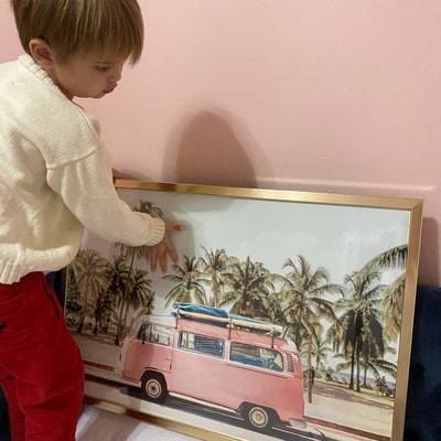 Boho Decor, VW Bus Art, PRINTABLE Wall Art, Horizontal Wall Art, Beach ...