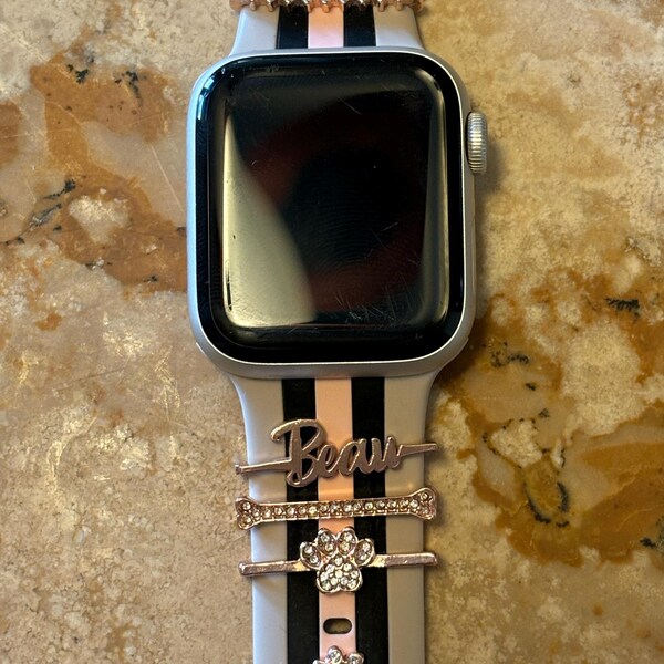 Personalized Watch Band Name Charm, Sterling Silver Watch Jewelry, Gift ...