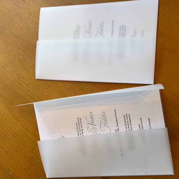 Half Round Printed Wedding Menu With Place Card, Minimalist Design Menu ...