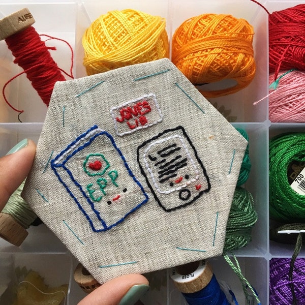 About the Town Stitching Club - Embroidery and EPP Mini Quilt Project ...