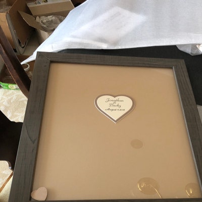 Modern Wedding Guest Book Drop Box Shadowbox Frame Custom Modern ...