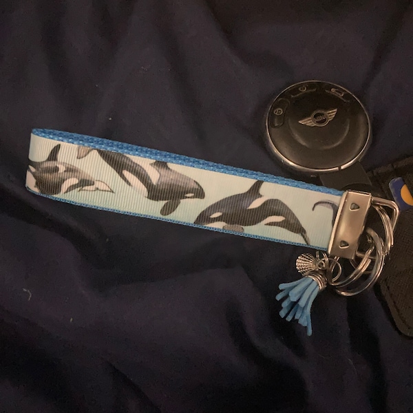 Orca Key Fob - Killer Whale Key Fob - Orca Keychain - Orca Wristlet ...